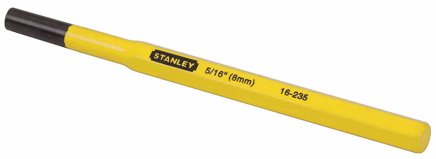 1/4 in Tip Dia, 5/16 in Shank Wd, Pin Punch - 6AUE2|16-234 - Grainger