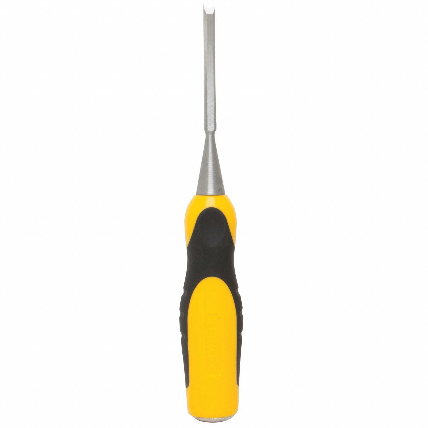 STANLEY Short Blade Chisel: Plastic, 9 1/4 in Overall Lg, 1/4 in Wd ...