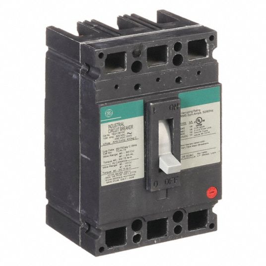 GE, 100 A Amps, 18kA at 120/240/277/480V AC, Molded Case Circuit ...