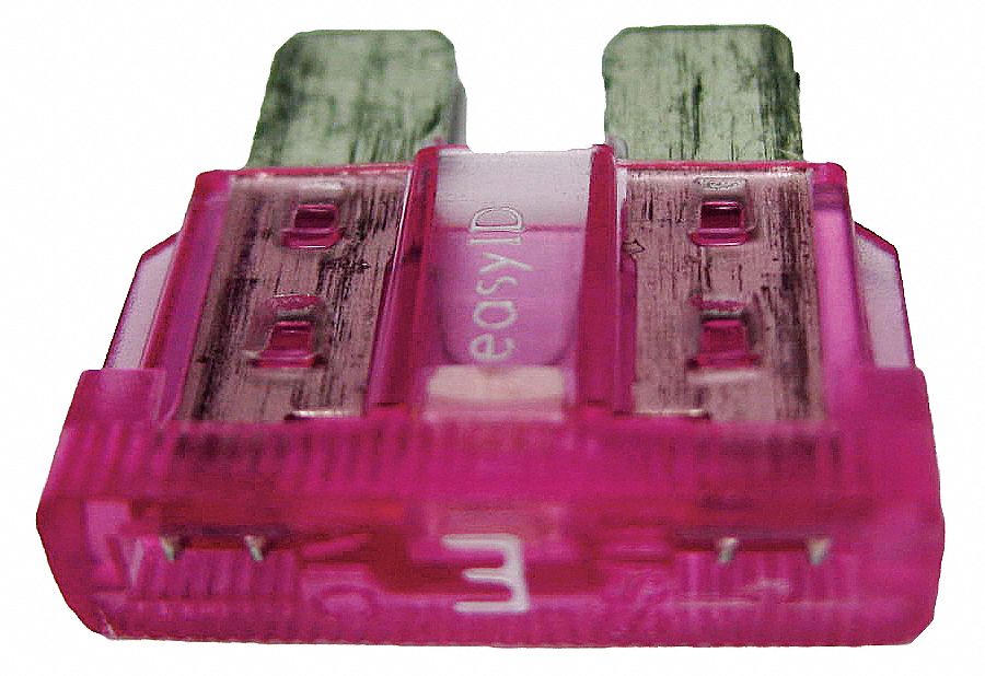 BUSSMANN Automotive Fuse: 3 A Amps, 32V DC, Violet Color, Indicating, 2 ...