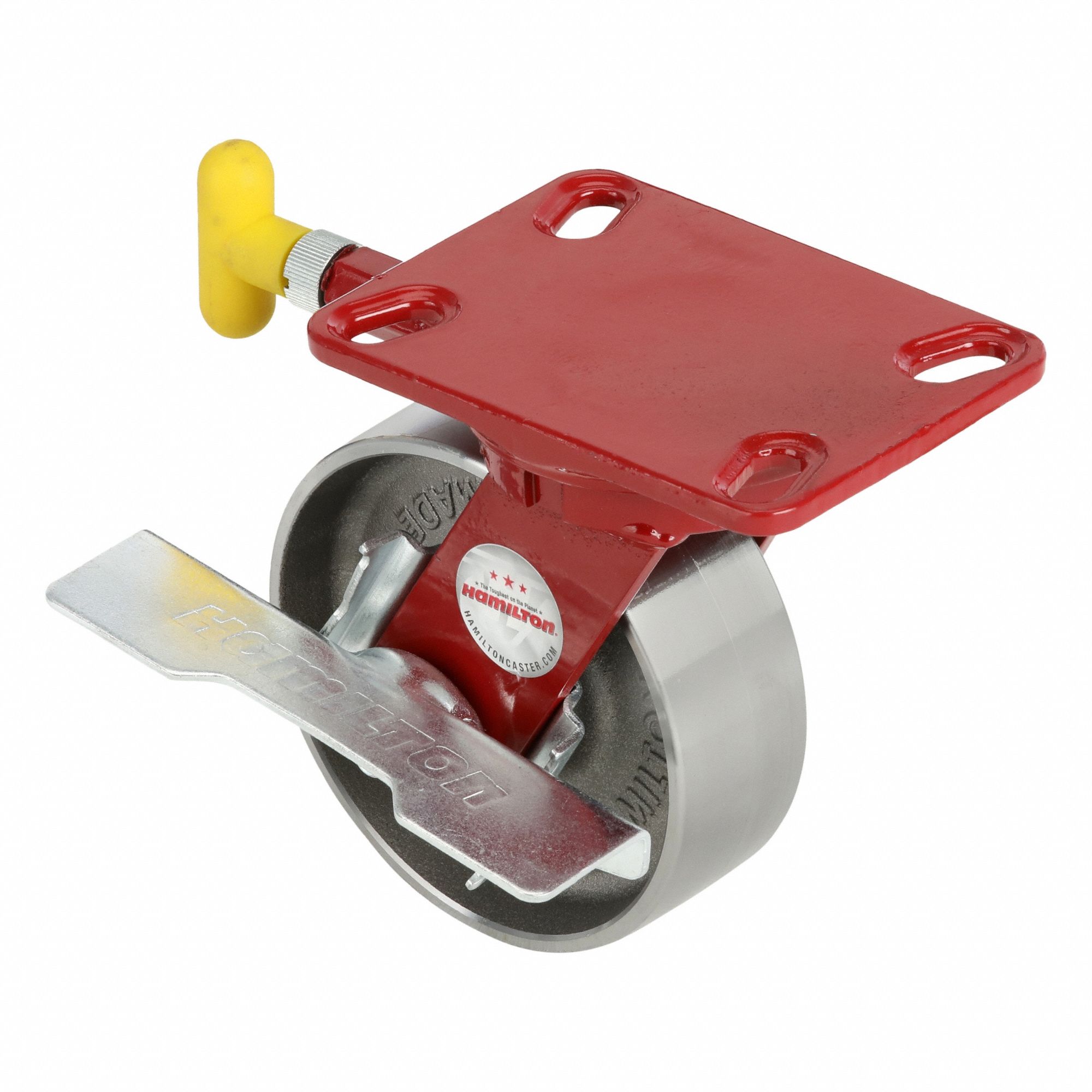 HAMILTON, Swivel, Total Lock, Plate Caster - 6AZK4|S-HS-6FSB-4SL-FB ...