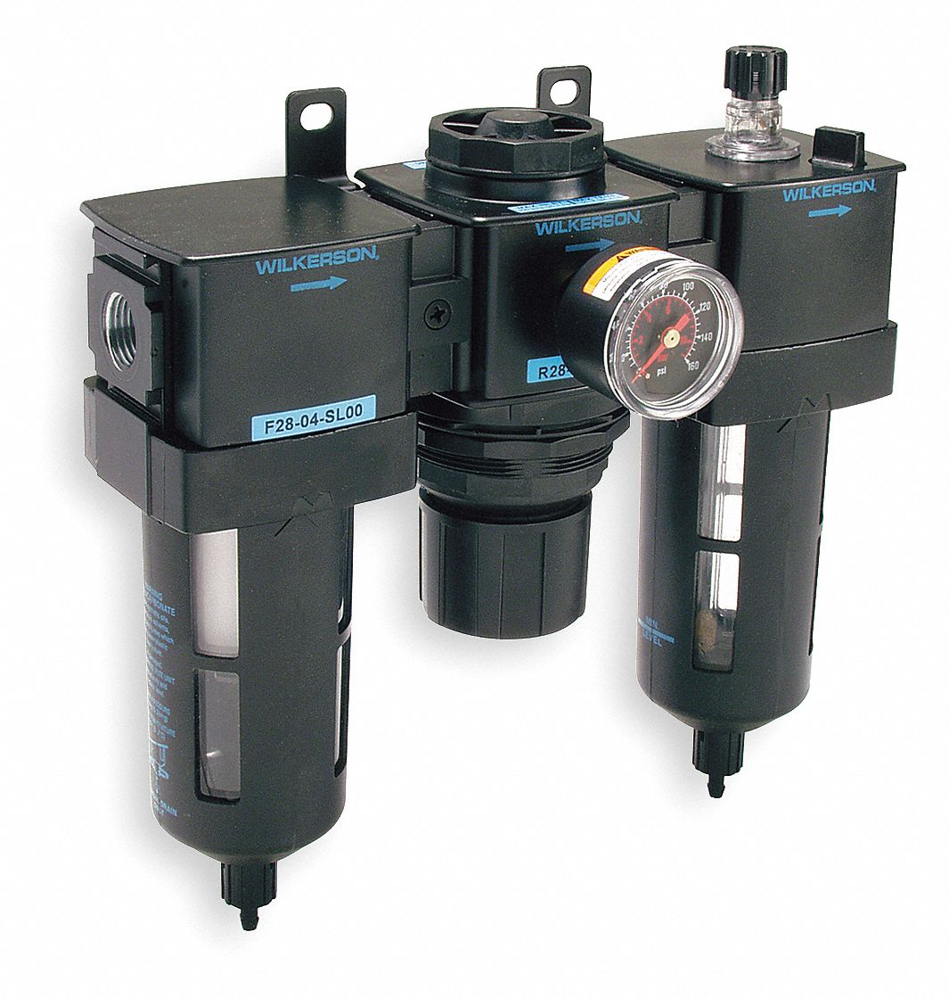 WILKERSON Filtro/Regulador/Lubricador, 3/4" NPT, Rango de Ajuste 0 a 125 psi - 6B300 | C28-06 ...