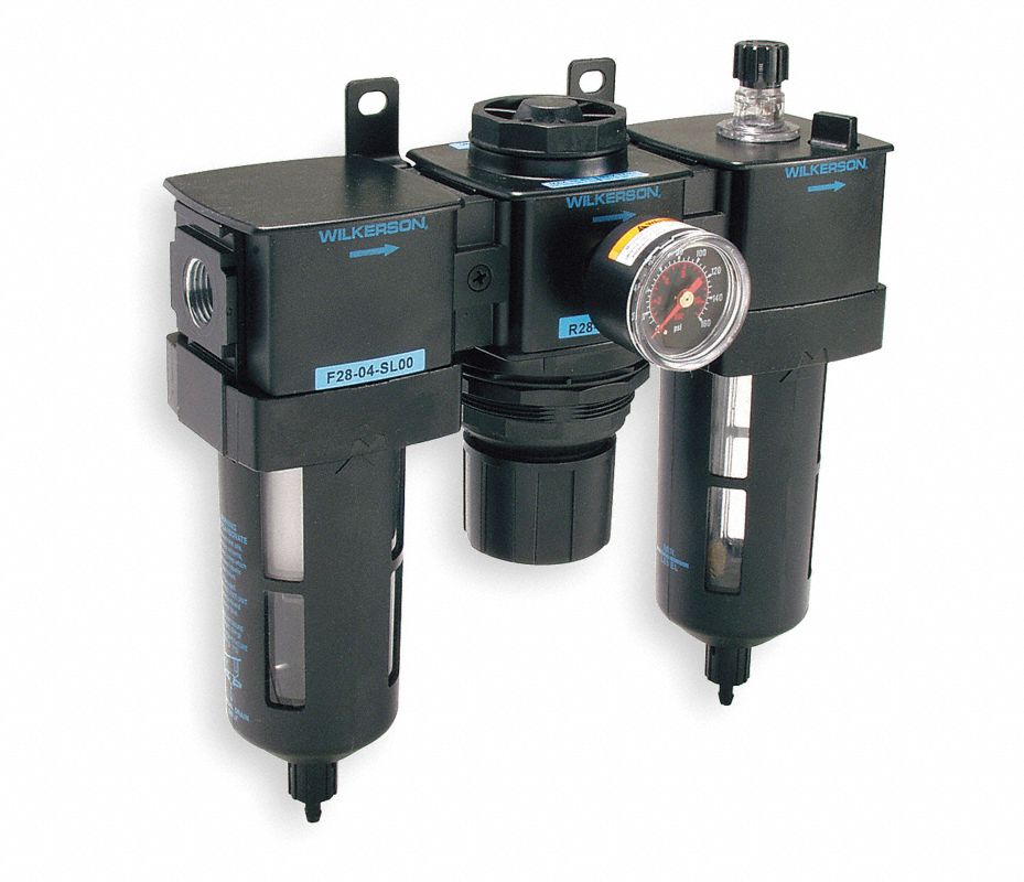WILKERSON Filtro/Regulador/Lubricador, 3/4" NPT, Rango de Ajuste 0 a 125 psi - 6B300 | C28-06 ...