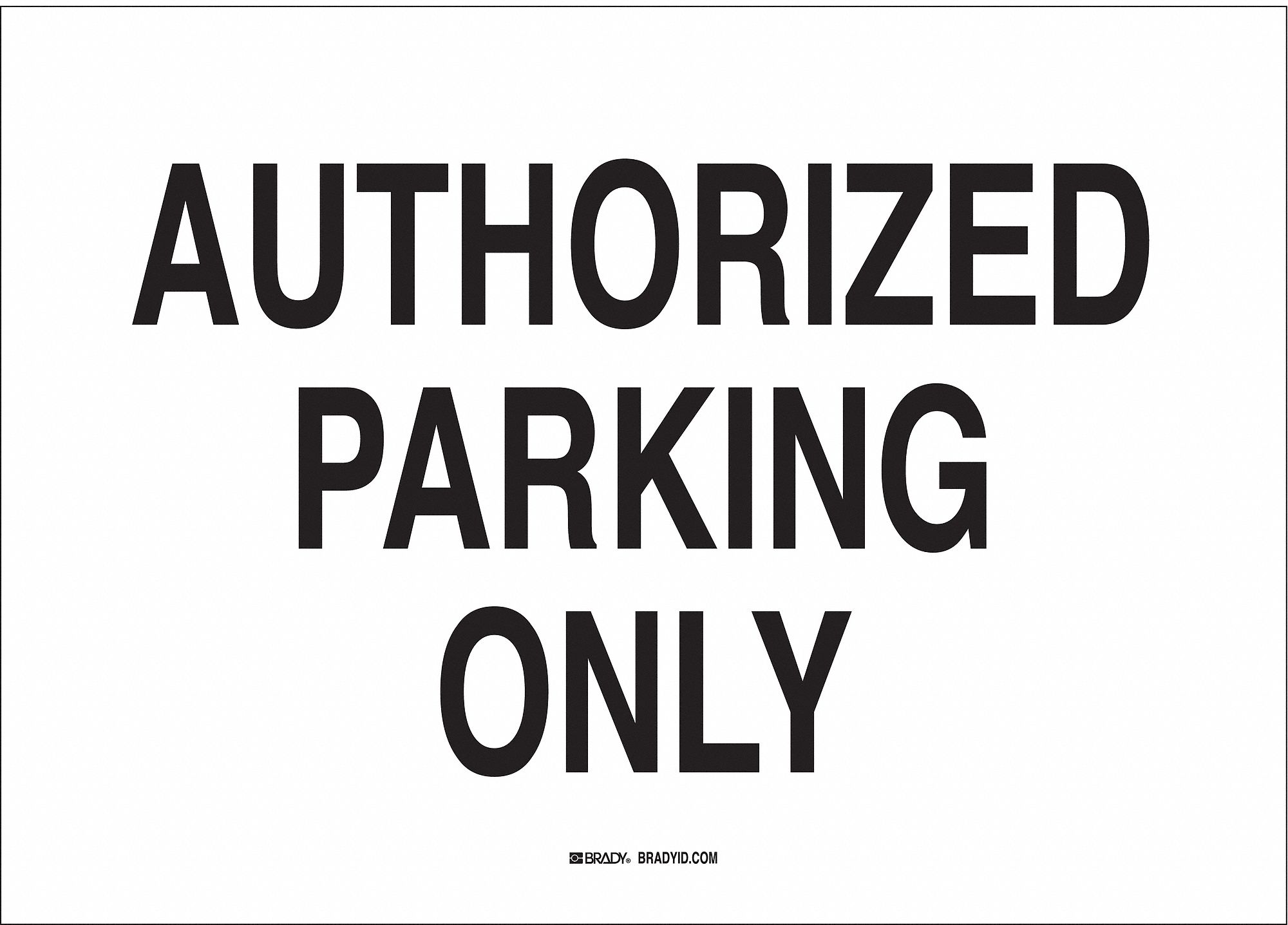 10 in x 14 in Nominal Sign Size, Polystyrene, Parking Sign - 6CW05 ...