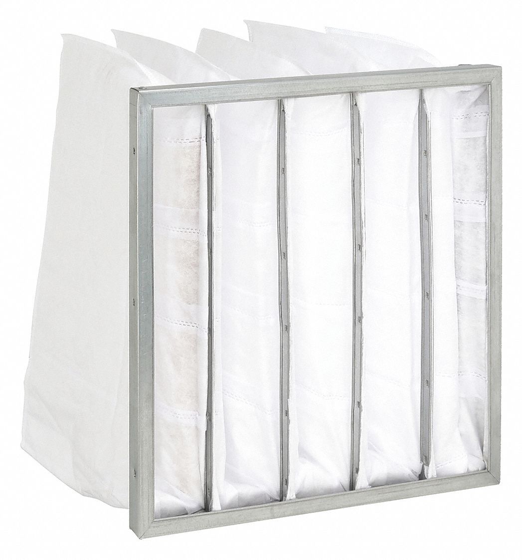 20x20x14 Nominal Filter Size, White, Pocket Air Filter - 6B657|6B657 ...