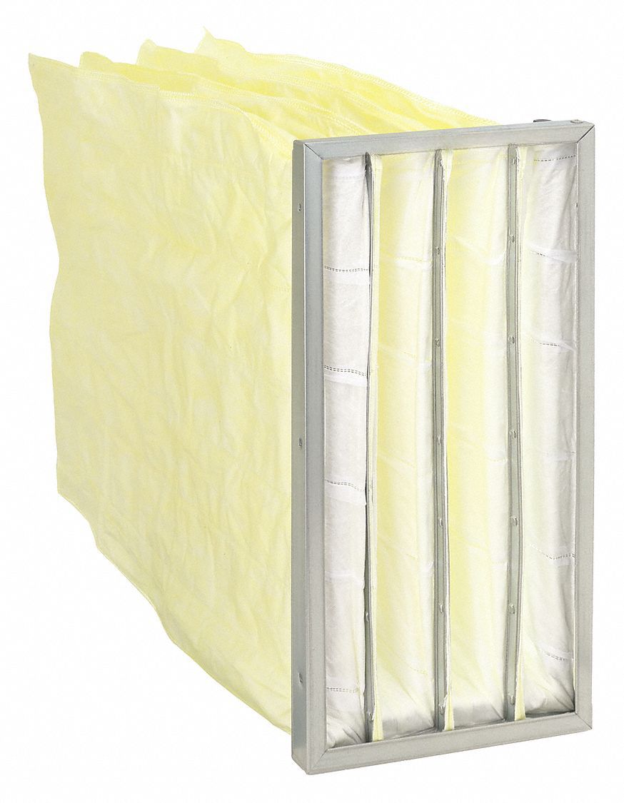 24x12x29 Nominal Filter Size, Yellow, Pocket Air Filter - 6B659|6B659 ...