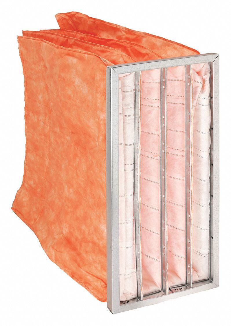 24x12x29 Nominal Filter Size, Orange, Pocket Air Filter - 6B664|6B664 ...