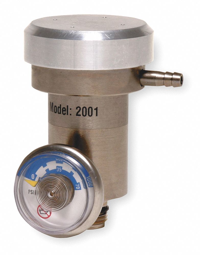 Gas Regulator, Flow Rate 0 to 10Lpm - Grainger