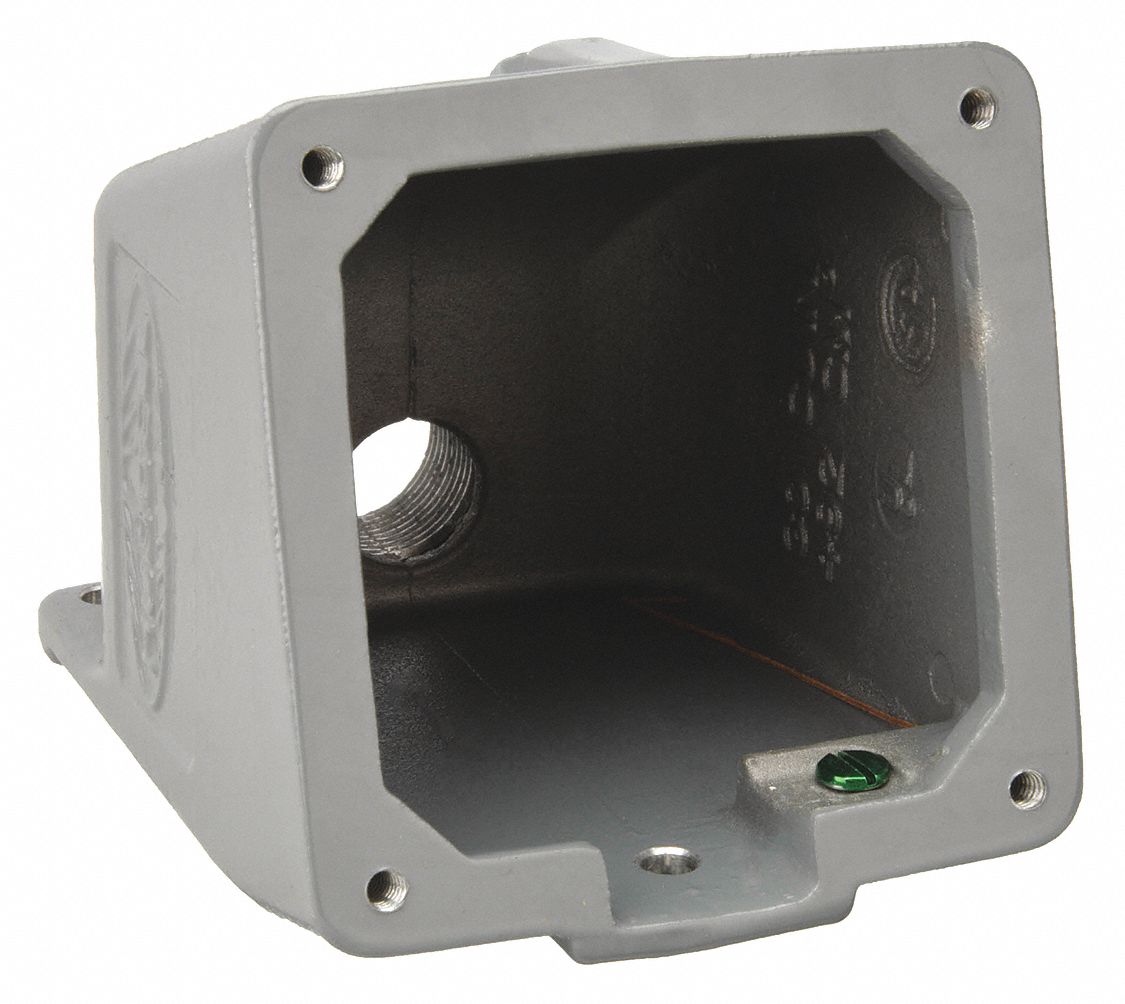 HUBBELL, 20/30 A, Dead End, Angle Back Box - 6C127|BB201W - Grainger