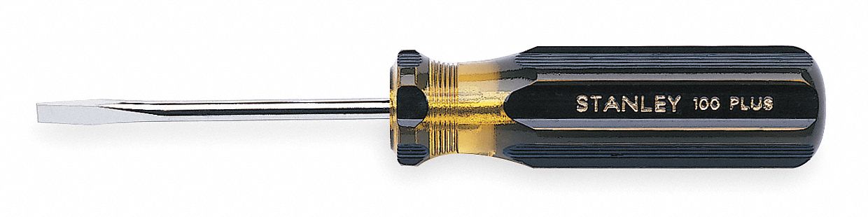 STANLEY, 1/4 in Tip Size, Long Lg, General Purpose Keystone Slotted ...