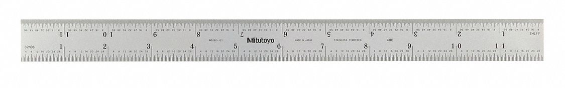 MITUTOYO, 182-121, 12 in, Rigid Rule - 6C302|182-121 - Grainger
