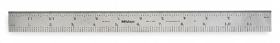 MITUTOYO Mitutoyo 182-123 Mitutoyo Rigid Rule: 5R, Front: 32nds and ...