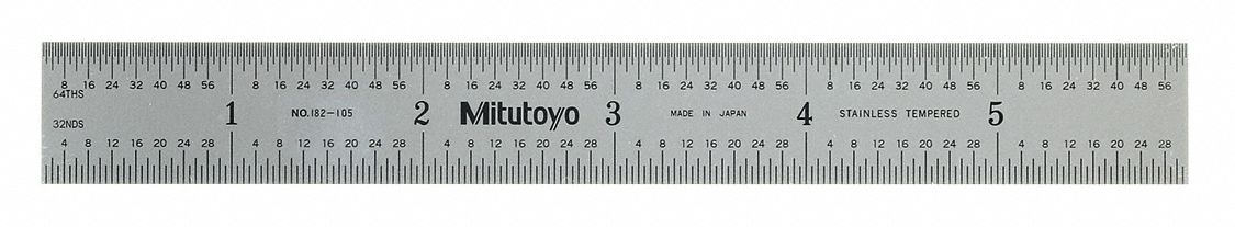 MITUTOYO, 182-105, 6 in / 150 mm, Rigid Rule - 6C307|182-105 - Grainger