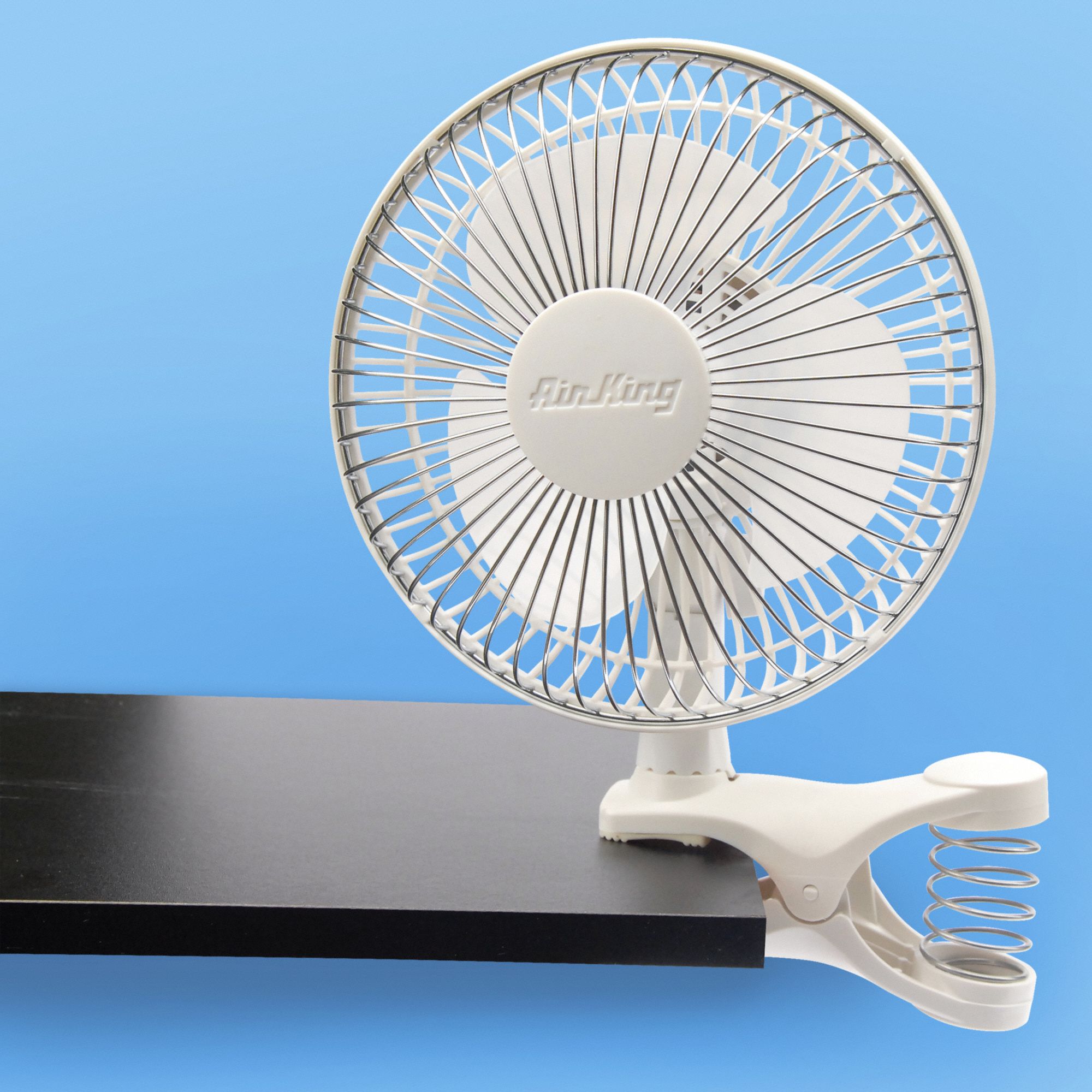 AIR KING Clip-On Fan: 6 in Blade Dia, Non-Oscillating, 2 Speeds, 90/190 ...