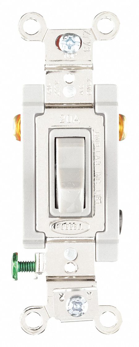 Toggle Switch, 3-Way, Wall Switch - 6C542|HBL1223GY - Grainger