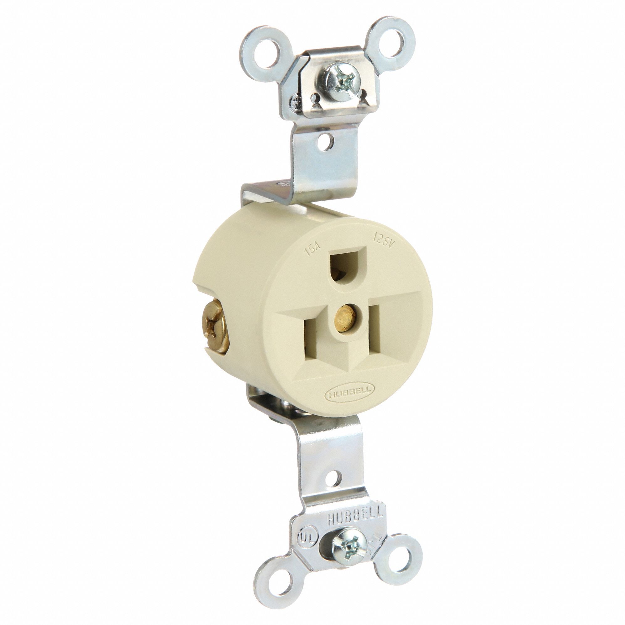 HUBBELL, Single, 5-15R, Receptacle - 6C596|HBL5251I - Grainger