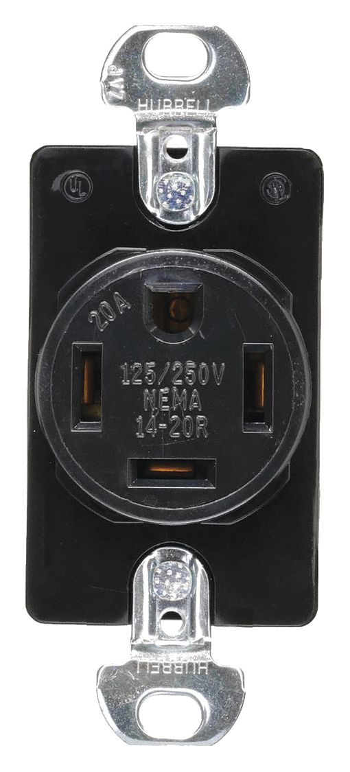 Single, 14-20R, Receptacle - 6C630|HBL8410 - Grainger