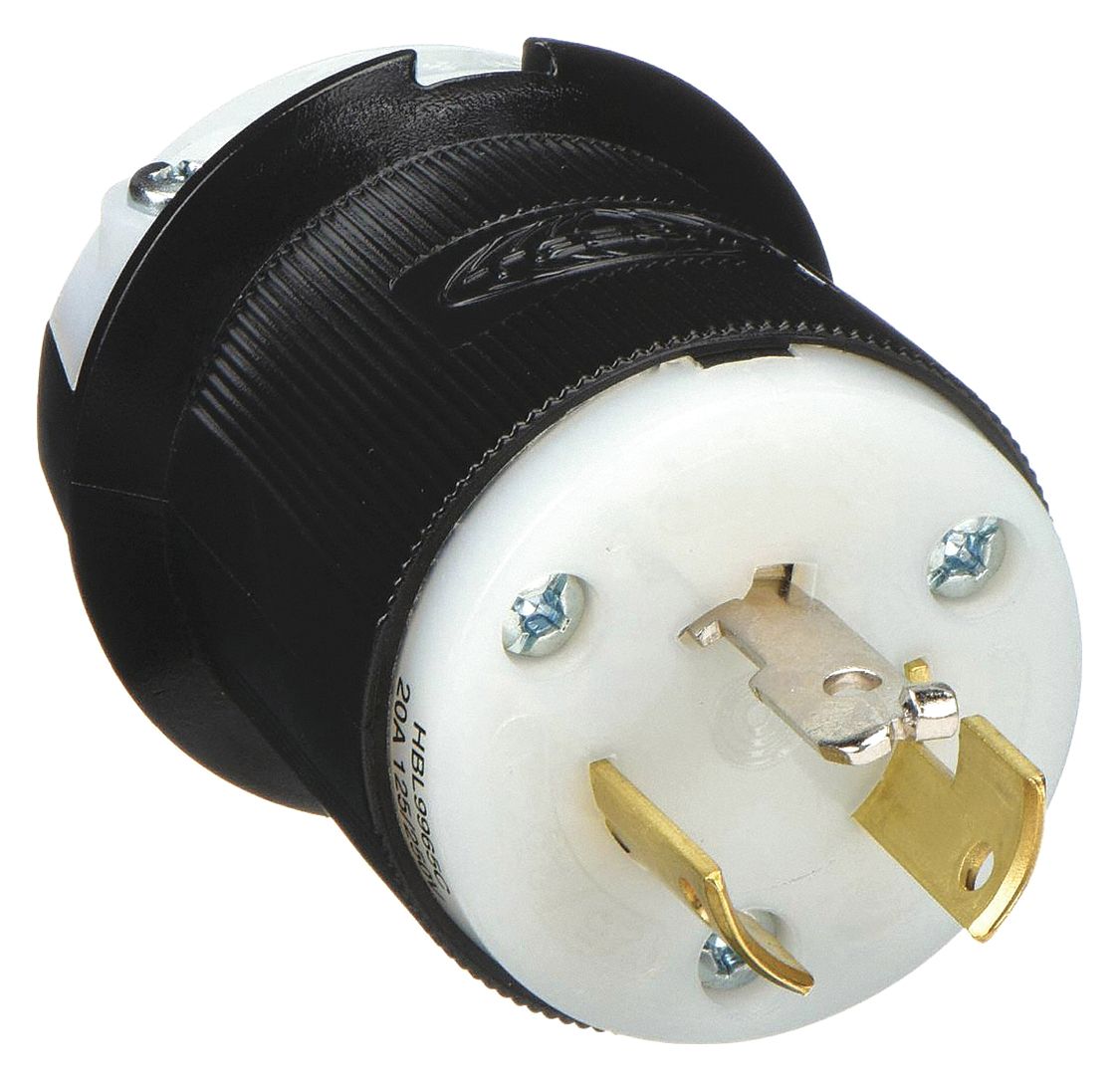 20 A, 125/250V AC, Locking Plug - 6C632|HBL9965C - Grainger