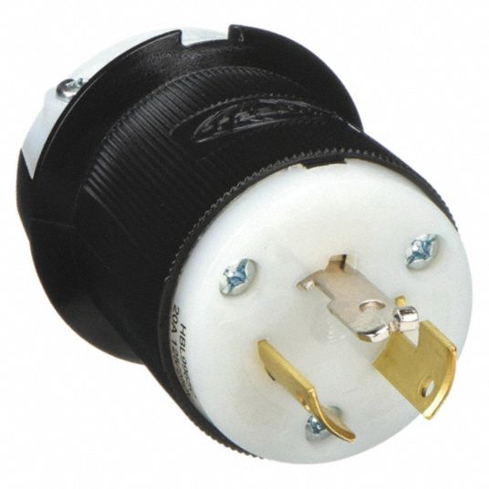 20 A, 125/250V AC, Locking Plug - 6C632|HBL9965C - Grainger