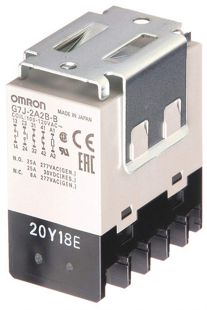 OMRON, Bracket Mounted, 25 A Current Rating, Enclosed Power Relay ...