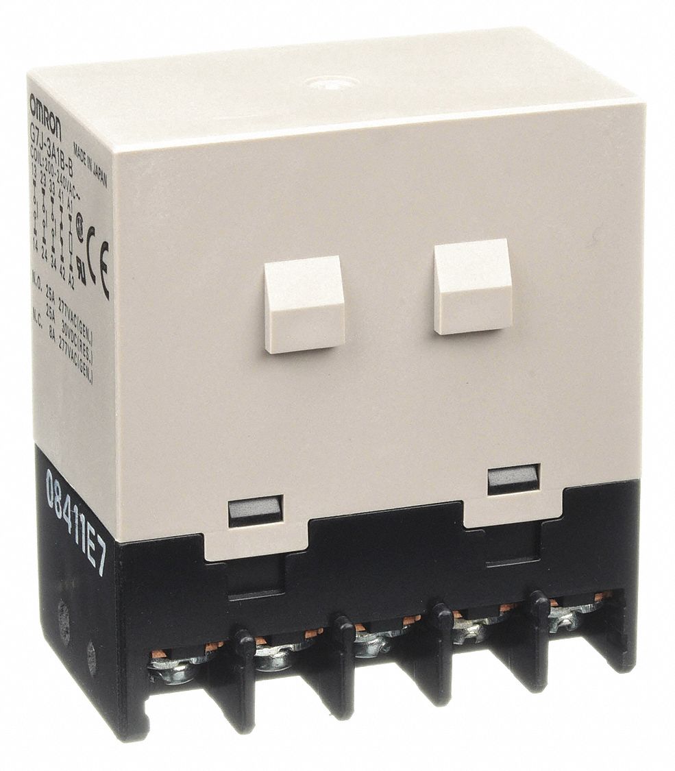 OMRON, Bracket Mounted, 25 A Current Rating, Enclosed Power Relay ...
