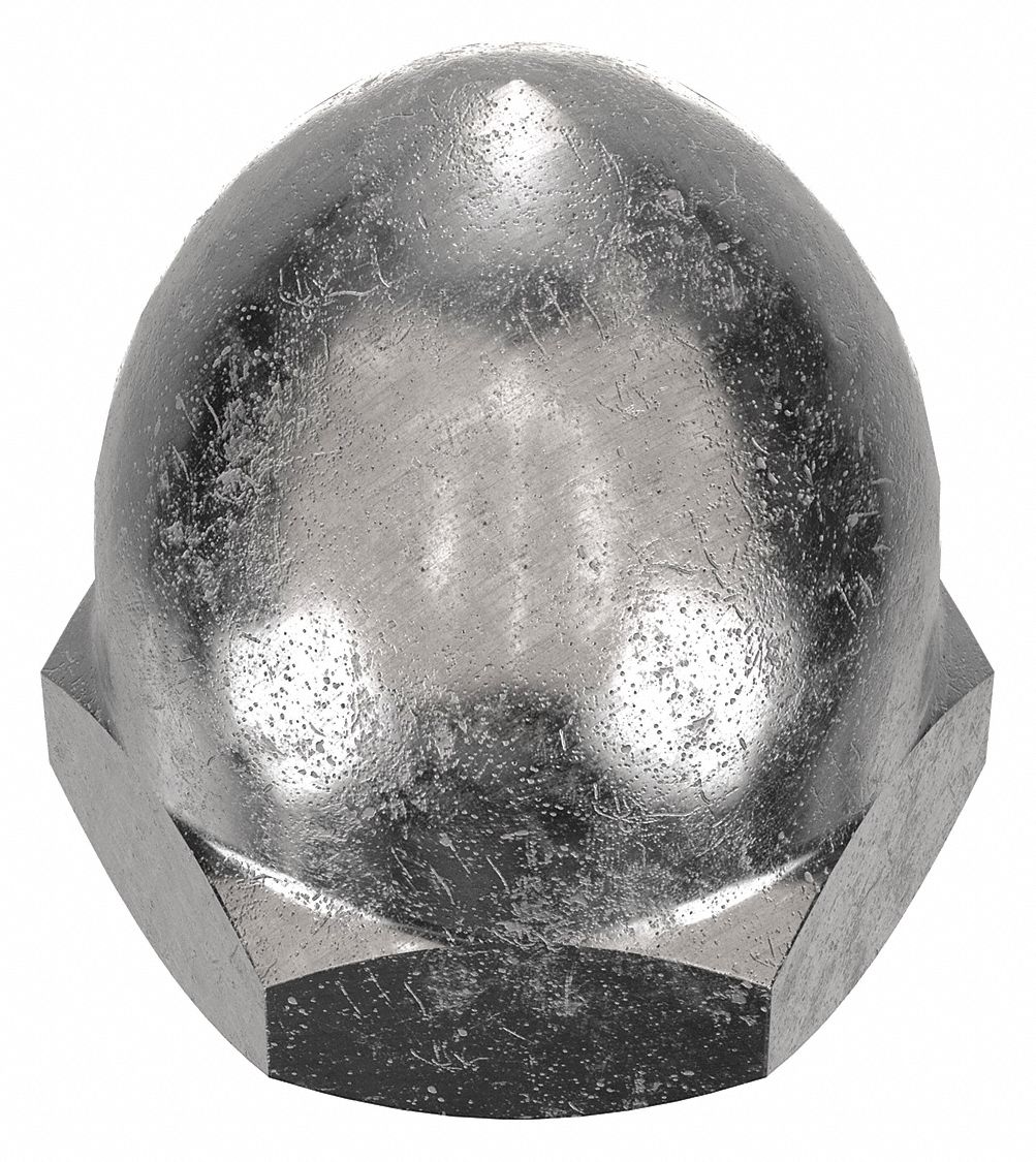 M12x1.75 Thread, Plain, Cap Nut - 6CB98|DN7X01200-005P1 - Grainger