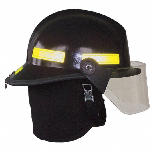 FIRE-DEX, One Size Fits Most Fits Hat Size, Black, Fire Helmet - 6CCD6 ...