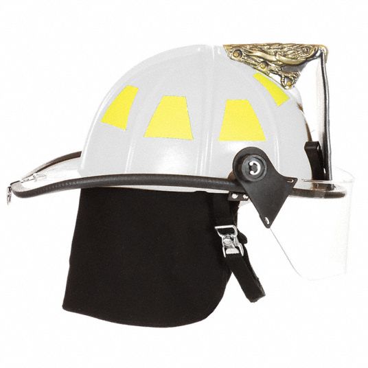FIRE-DEX, One Size Fits Most Fits Hat Size, White, Fire Helmet - 6CCD7 ...