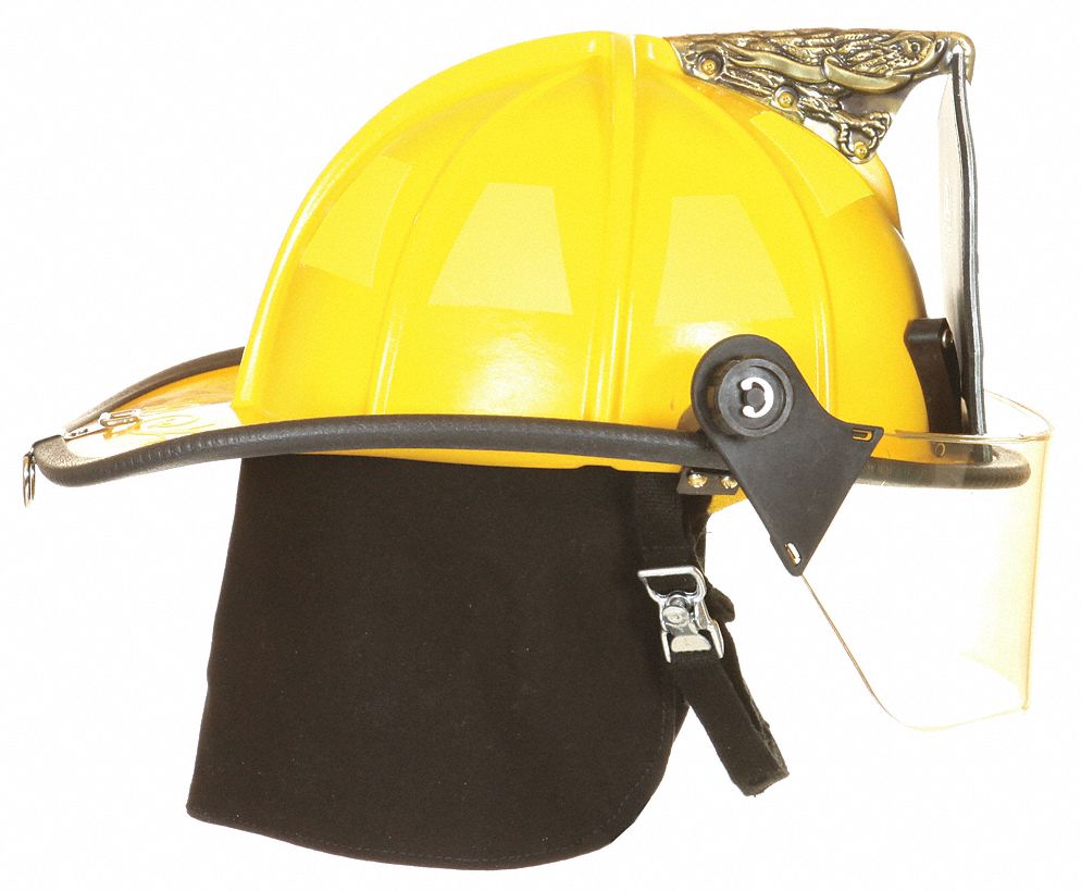 FIRE-DEX, One Size Fits Most Fits Hat Size, Yellow, Fire Helmet - 6CCD8 ...