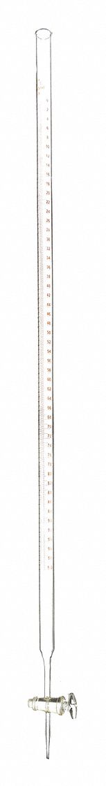 Burette, Straight Bore, B Class, 100mL Capacity, 0.2mL Graduation ...