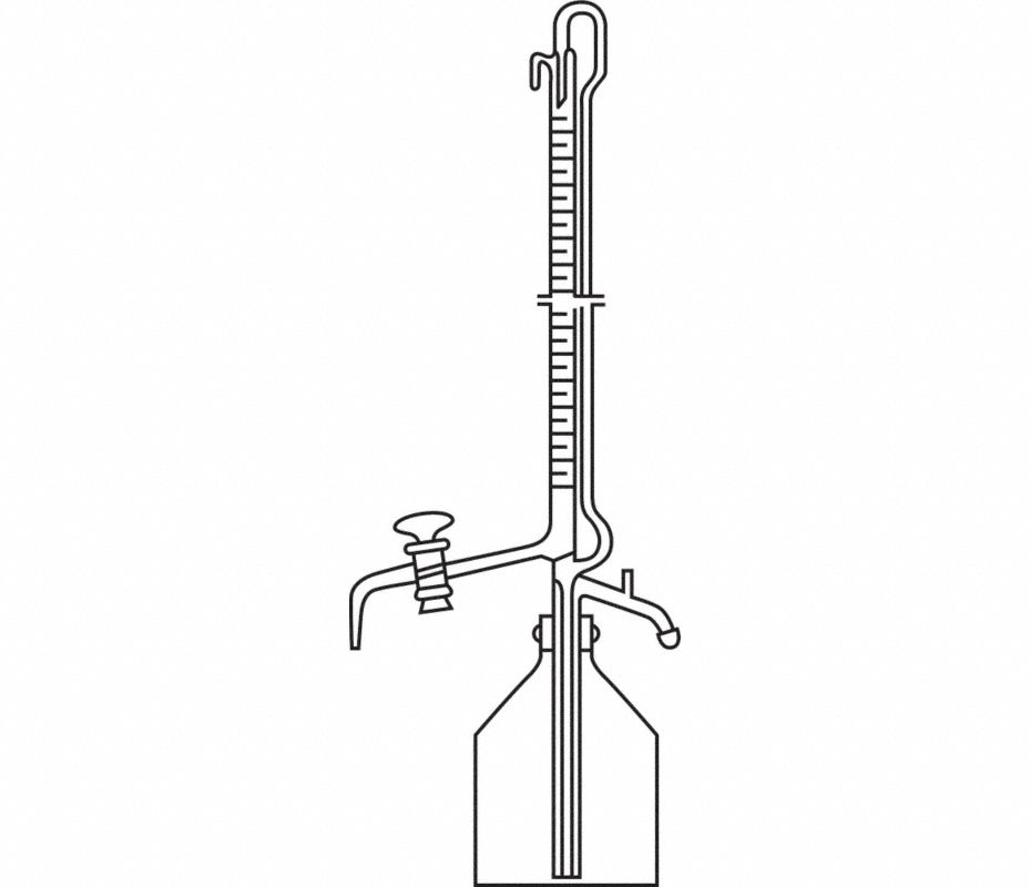 LAB SAFETY SUPPLY Bureta,Automática,Vidrio,10mL,Grado B - Buretas ...