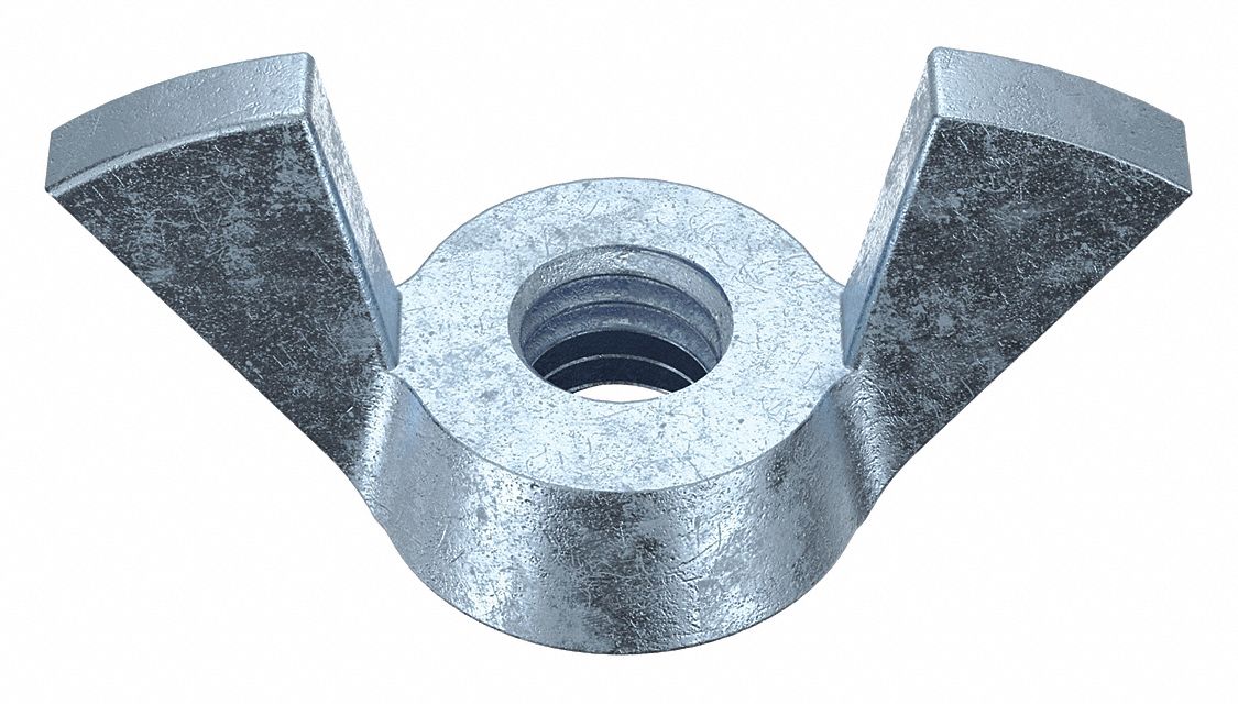 M6-1.00 Thread Size, Steel, Wing Nut - 6CE21|6CE21 - Grainger
