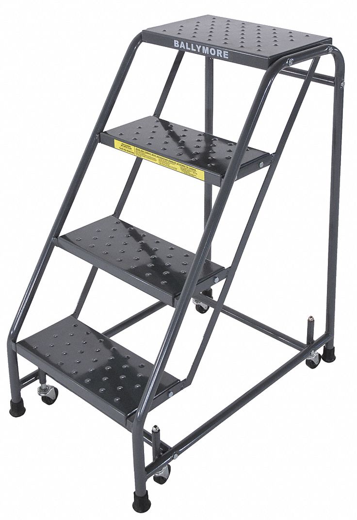 BALLYMORE, 3.2 ft Platform Ht, Unassembled, Rolling Ladder - 6CEF8|418P ...