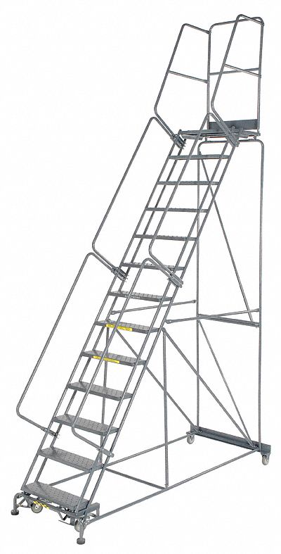 Rolling Ladder,Steel,140 In.H - Grainger