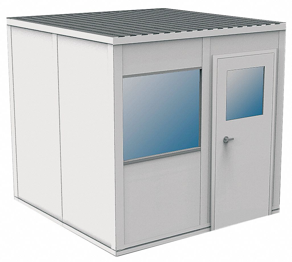 Modular InPlant Office,3Wall,8x8,Vinyl - Grainger