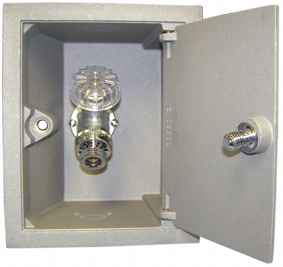 WOODFORD MFG., For 3 3/4 in Wall Thick, 3 3/4 in Overall Lg, Wall ...