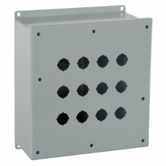 GE, 22mm, 12 Holes, Push Button Enclosure - 6CJY1|OBSOLETE - Grainger