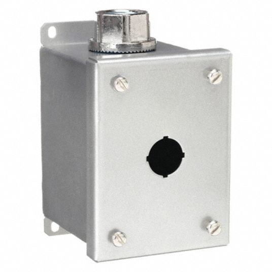 GE, 22mm, 1 Holes, Push Button Enclosure - 6CJY9|OBSOLETE - Grainger