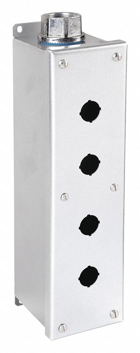 GE, 22mm, 4 Holes, Push Button Enclosure - 6CJZ5|OBSOLETE - Grainger