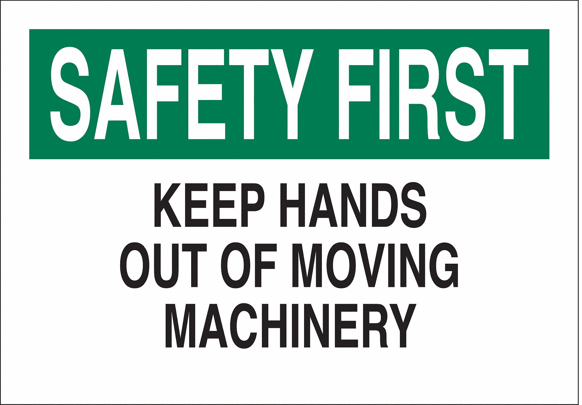 Safety Reminder Sign, Keep Hands Out Of Moving Machinery, Header Safety ...