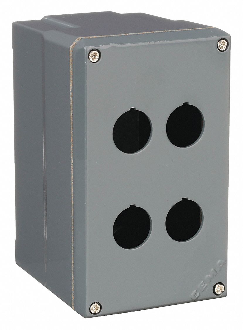 ABB, 22mm, 4 Holes, Push Button Enclosure - 6CKC9|080SP-4M - Grainger