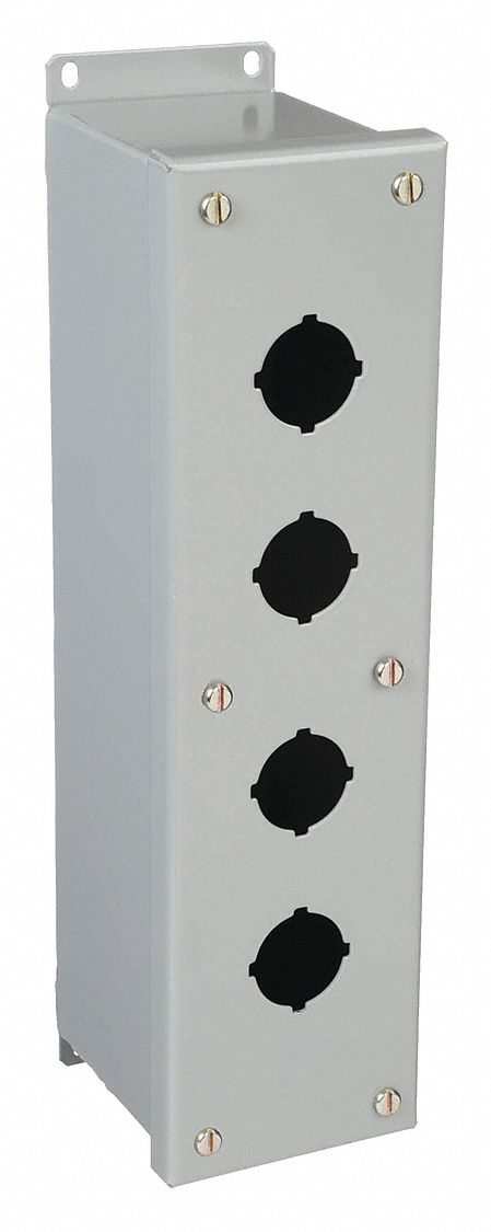 GE, 30mm, 4 Holes, Push Button Enclosure - 6CKF2|CR104PEG14 - Grainger