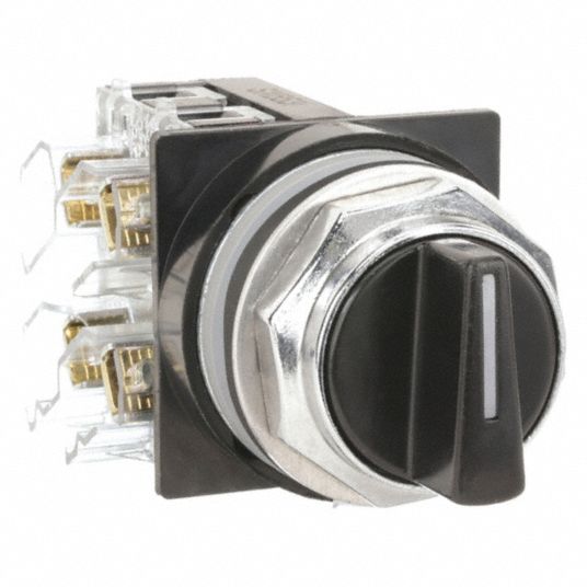 GE, 30 mm Panel Mounting Size, 2 Positions, Selector Switch - 6CKH0 ...