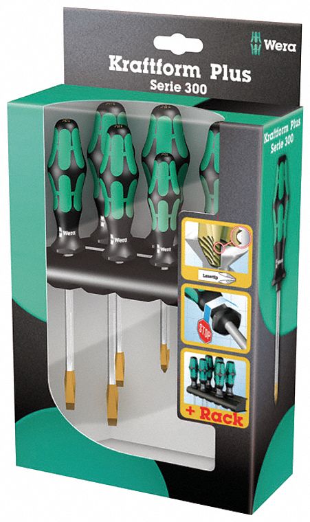 WERA, Screwdriver Set - 100V01|05007680001 - Grainger