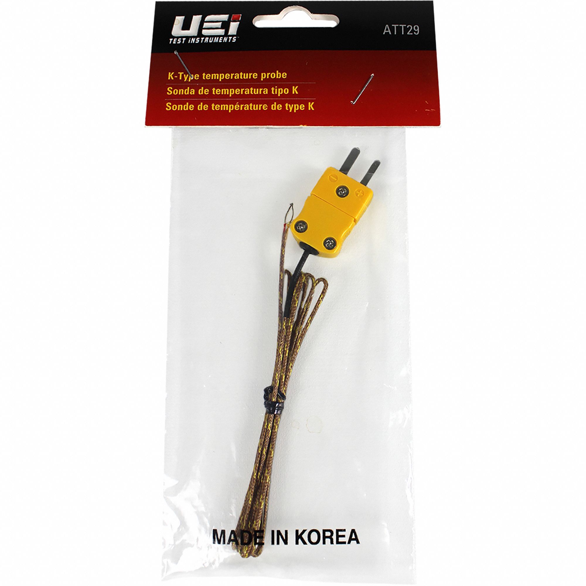 UEI TEST INSTRUMENTS Bead Wire Temperature Probe: Thermocouple, Type K ...