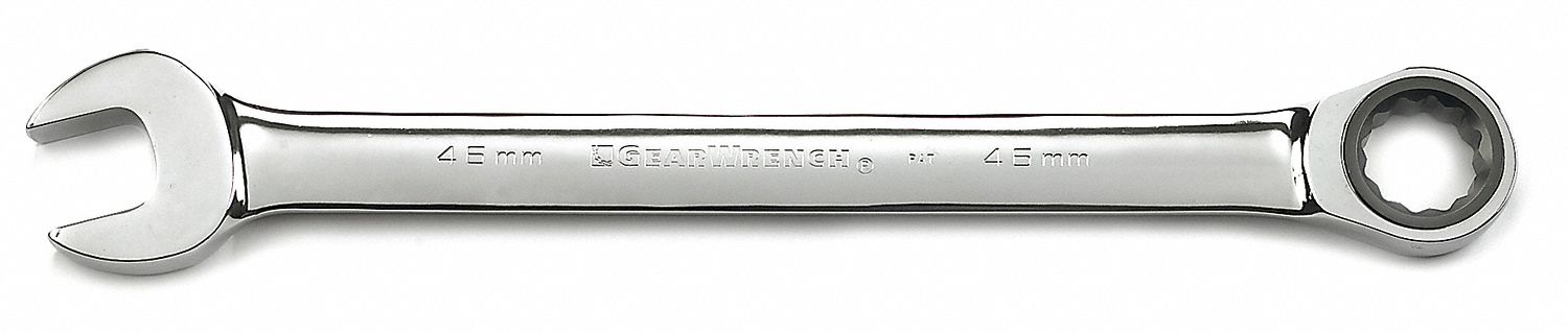 Ratcheting Combo Wrench,46mm,Stubby - Grainger
