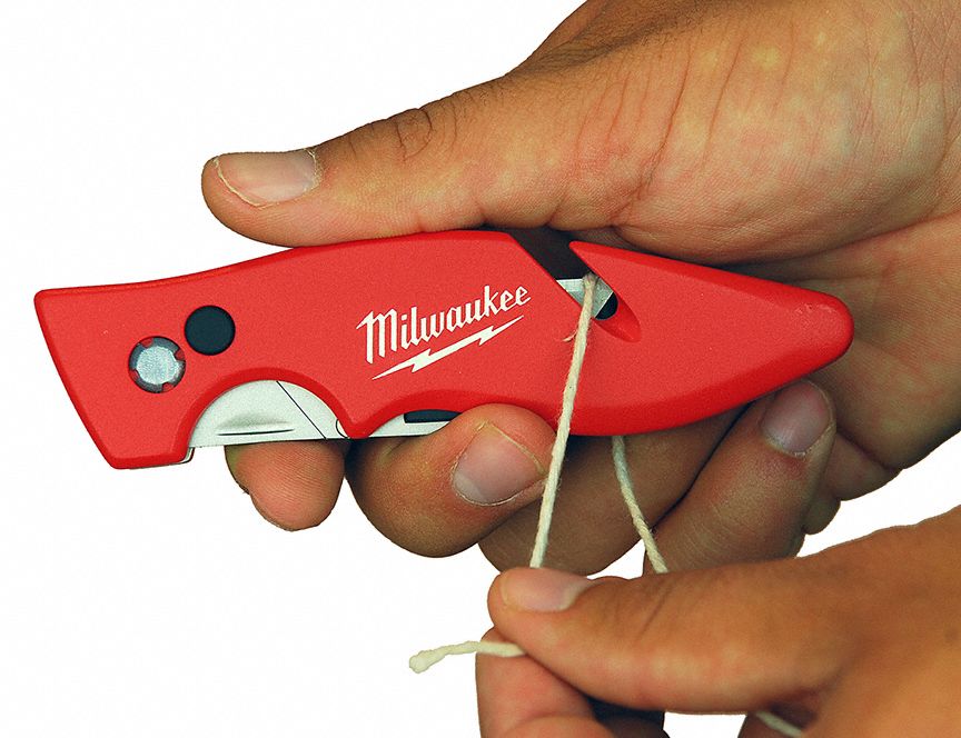 MILWAUKEE Flip Utility Knife, 5", Red - 6CMY2|48-22-1901 - Grainger