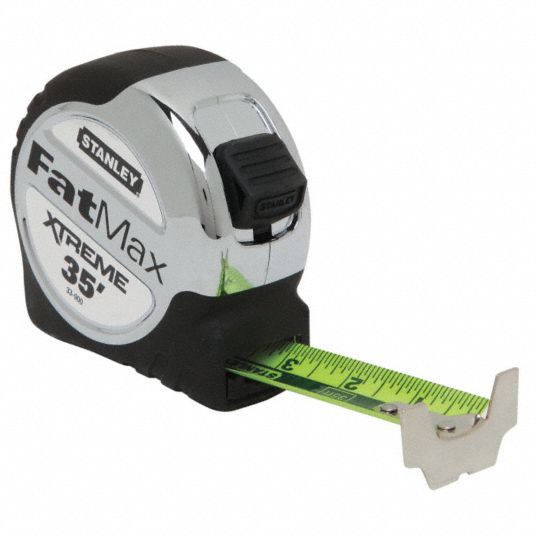 STANLEY 35 ft. Steel SAE Tape Measure, Silver/Black - 6CMZ1|33-900 ...