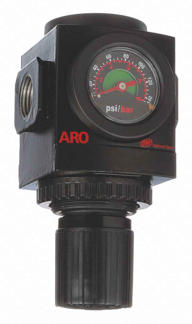 ARO Compressed Air Regulator: Aluminum, 1/2 in NPT, 210 cfm, 0 psi to ...