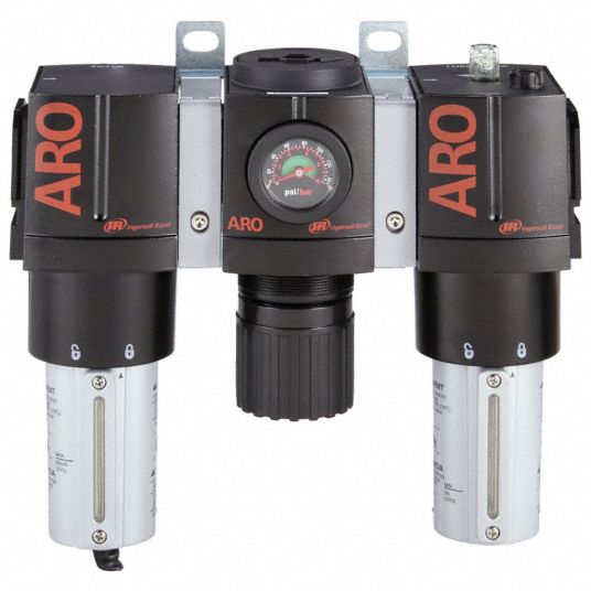 ARO, 3/4 in NPT, 199 cfm, Filter/Regulator/Lubricator - 6CRP1|C38451 ...